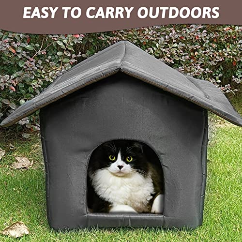 BNOSDM Outdoor Cat Dog Waterproof House Foldable Feral Cat Shelter Pet Tent Nest for Indoor Outdoor Stray Small Animals