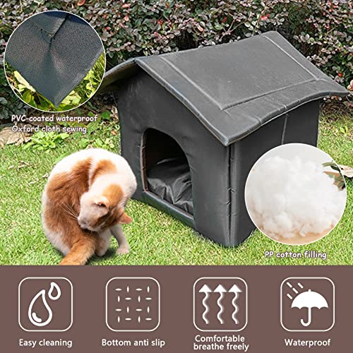 BNOSDM Outdoor Cat Dog Waterproof House Foldable Feral Cat Shelter Pet Tent Nest for Indoor Outdoor Stray Small Animals