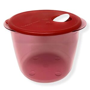 tupperware rock n serve 3 1/2 qt microwave dish red