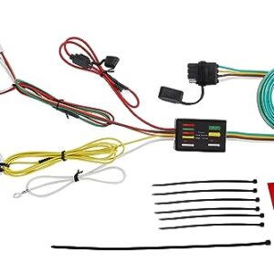 Oyviny Vehicle Side Custom 4 Way Trailer Wiring Harness for 2004-2015 Toyota Prius, Prius 56147 Tow Hitch 4-Way Flat Connector