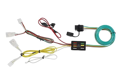 Oyviny Vehicle Side Custom 4 Way Trailer Wiring Harness for 2004-2015 Toyota Prius, Prius 56147 Tow Hitch 4-Way Flat Connector