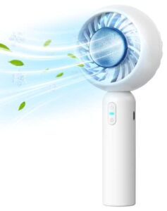 sweetfull portable handheld fan personal air conditioner mini fan semiconductor cooling small personal cooler usb rechargeable hand held fan cute design fan for women indoor/outdoor, 3 speeds