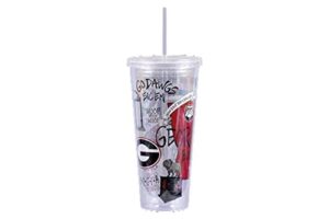 magnolia lane georgia college football bulldogs school spirit 22oz tumbler with lid & straw, clear, 20162