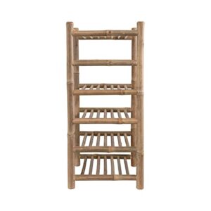 creative co-op bamboo 6-tier shelf, 13" l x 13" w x 30" h, natural