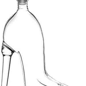 Heel Stiletto High Heels Shape Decanter Whiskey and Wine Decanter with Stopper - Handcrafted High Heel Decanter for Wine Liquor Rum Bourbon Tequila, Elegant Decanter Gifts for Women - Copyright Design