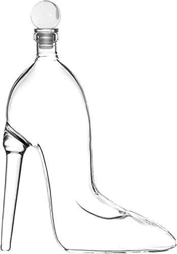 Heel Stiletto High Heels Shape Decanter Whiskey and Wine Decanter with Stopper - Handcrafted High Heel Decanter for Wine Liquor Rum Bourbon Tequila, Elegant Decanter Gifts for Women - Copyright Design