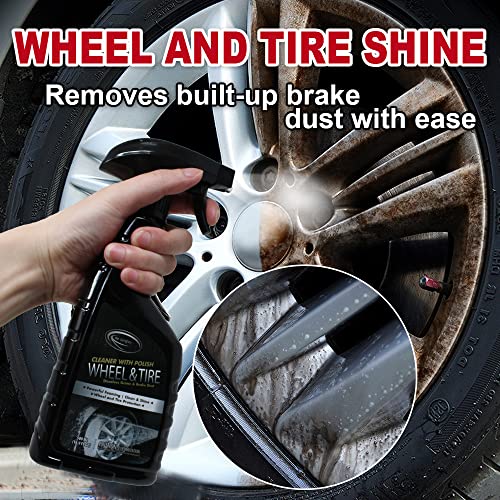 Air Jungles Car Wheel & Tire Cleaner 16.9 Fl Oz, Brake Buster Wheel Cleaner, Aluminum and Chrome Wheel Cleaner, Acid-Free Wheel Cleaner Safe on All Wheel & Rim Finishes