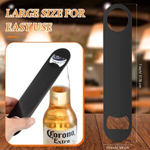 Pack of 20 Flat Bottle Opener Stainless Steel Beer Openers Sublimation Bottle Opener Blanks Heavy Duty Bar Funny Bartender Bottle Opener for Men Women Kitchen Party Supplies, 7 Inch (Black)