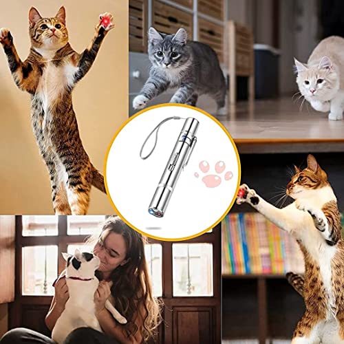 HEYPOMAX Laser Pointer, Red LED Light Pointer Cat Toys for Indoor Cats Dogs, Long Range 3 Modes Lazer Projection Playpen,USB Recharge