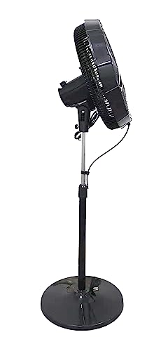 Optimus 18" Outdoor Oscillating Stand Misting Fan, Black