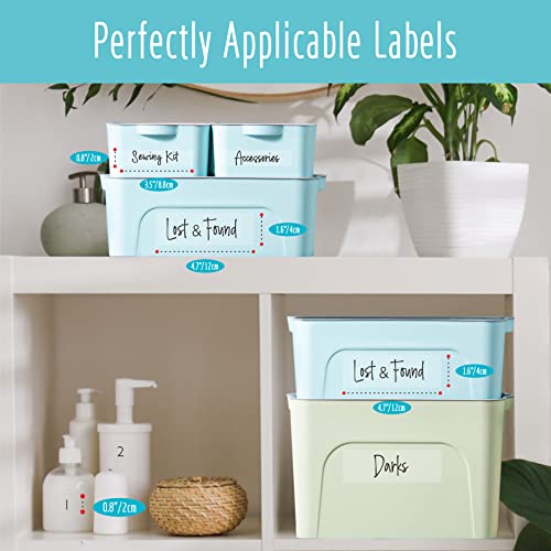 Hebayy 242 pcs Laundry Room, Linen Closet & Office Labels, 220 Pre-Printed Waterproof Oil&Tear Resistant Removable Stickers, 22 Blank Ones, No Residue for Home Office Craft Room Organization