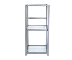 cambria studio 3b mercer 3 tier tower shelving unit nickel 13.11" l x 13.11" w x 29.53" h