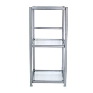 Cambria Studio 3B Mercer 3 Tier Tower Shelving Unit Nickel 13.11" L x 13.11" W x 29.53" H