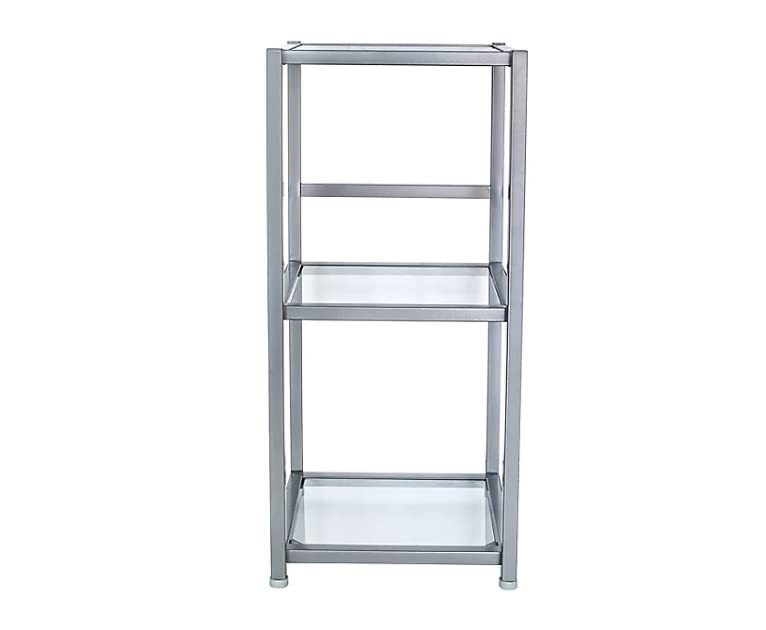 Cambria Studio 3B Mercer 3 Tier Tower Shelving Unit Nickel 13.11" L x 13.11" W x 29.53" H