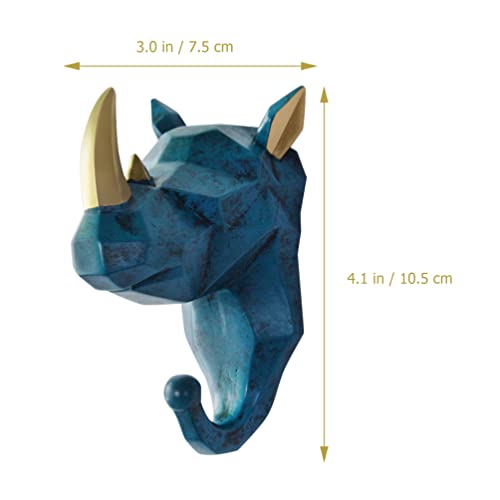 Homoyoyo Elephant Head Wall Decor Rhino Wall Hooks Cartoon Towel Hooks Door Clothes Hangers Wall Hat Organizer Animals Sundries Rack Hooks for Bathroom Kitchen Supplies Cute Wall Hooks