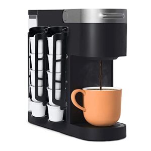 sungrace k cup coffee pod holder for keurig k-cup coffee, side mount storage organizer, perfect for small counters ( black, 2 pack for 10 k cups)