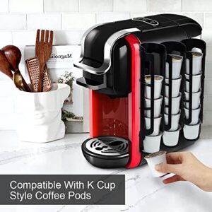 SUNGRACE K Cup Coffee Pod Holder for Keurig K-cup Coffee, Side Mount Storage Organizer, Perfect for Small Counters ( Black, 2 Pack for 10 K Cups)