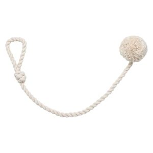 MALANOV Curtain Ball Rope Tiebacks Tie-Backs, Rope Ties, Curtain Handmade Holdbacks, Cotton Curtain Tieback (Natural -2pc)