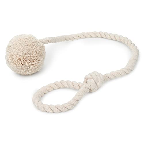 MALANOV Curtain Ball Rope Tiebacks Tie-Backs, Rope Ties, Curtain Handmade Holdbacks, Cotton Curtain Tieback (Natural -2pc)