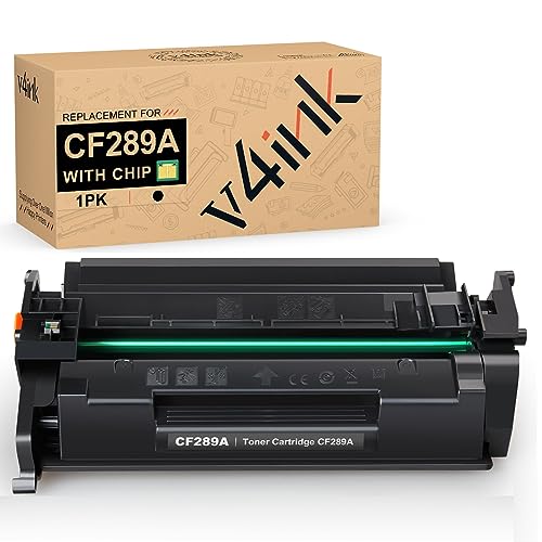 v4ink 89A Toner Cartridge (with Chip) Compatible Replacement for HP 89A CF289A Black Toner for HP Enterprise M507n M507dn M507x M507dng MFP M528dn M528f M528c M528z Printer Ink, 1 Pack