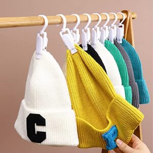 10pcs Rotating Laundry Hooks Plastic Clothes Pins Hanger Clips for Bathroom Kitchen Hanging Towels Dish Cloths