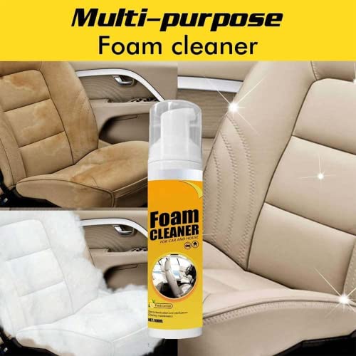 LJXWRF Amplesunshine Foam Cleaner, Multifunctional Car Foam Cleaner Spray, Powerful Stain Removal Kit 100ml, Foam Cleaner for Car and House Lemon Flavor (100ML-3PCS)