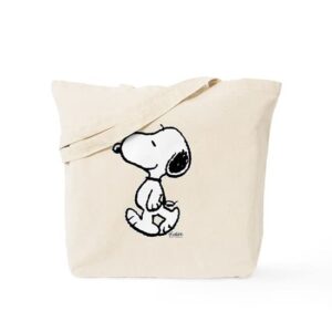 cafepress peanuts snoopy canvas tote shopping bag