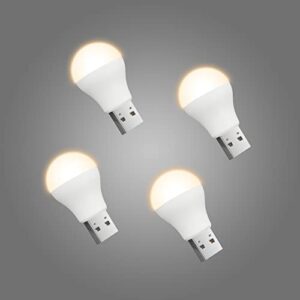 gallia usb lights, led night lights, plug in night light, compact, beal for bedroom, kitchen, hallway, bathroom, stairs, nursery(4 warm white light)