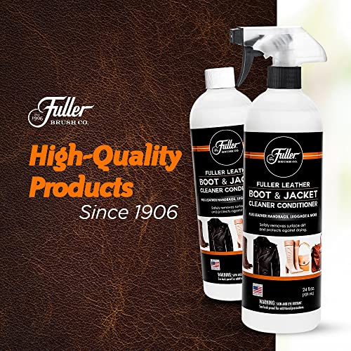 Fuller Brush Leather Boot & Jacket Cleaner Conditioner - Natural Oil Formula Cleans & Conditions Leather & Vinyl Boots Jackets Backpacks Luggage & More Removes Dirt Dust & Grime without Any Residue