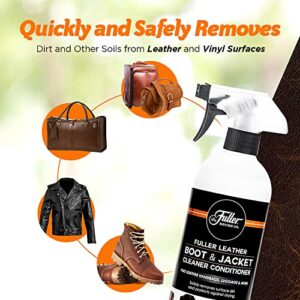 Fuller Brush Leather Boot & Jacket Cleaner Conditioner - Natural Oil Formula Cleans & Conditions Leather & Vinyl Boots Jackets Backpacks Luggage & More Removes Dirt Dust & Grime without Any Residue