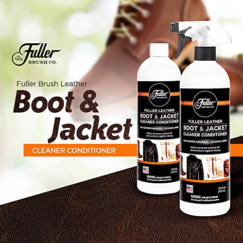 Fuller Brush Leather Boot & Jacket Cleaner Conditioner - Natural Oil Formula Cleans & Conditions Leather & Vinyl Boots Jackets Backpacks Luggage & More Removes Dirt Dust & Grime without Any Residue