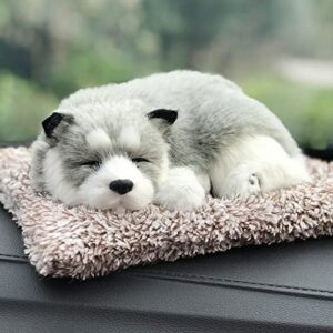 car creative activated carbon bamboo charcoal bag carbon bag simulation dog car decoration, new car new house to remove formaldehyde, remove odor, purify the air, good gift (husky appearance)