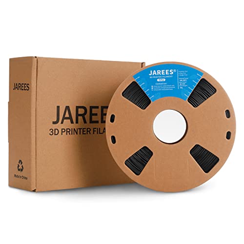 JAREES TPU 3D Filament 1.75mm,Black TPU 3D Printer Filament Dimensional Accuracy +/- 0.02 mm,1kg (2.2lbs) Spool,Fit Most FDM Printers