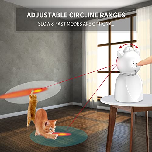 PetDroid Motion Activated Cat Laser Toys Automatic for Indoor Cats,Interactive Cat Toys for Kitten/Dogs,Rechargeable Large Capacity Battery,Adjustable Speed and Circling Ranges