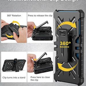 Case for Samsung Galaxy A13 5G: Rugged Protective A13 Cell Phone Cover with Kickstand Clip Holster Stand | Shockproof Bumper Textured Matte Design Military-Grade Heavy Duty Drop Protection - Blue