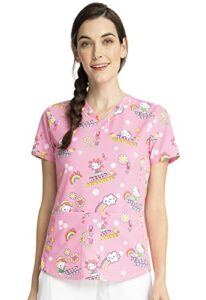 tooniforms women scrubs top v-neck print tf770, xl, hello kitty sunshine