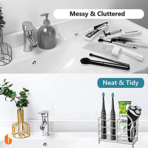 304 Stainless Steel Toothbrush Holder and Wooden Soap Dish Bundle