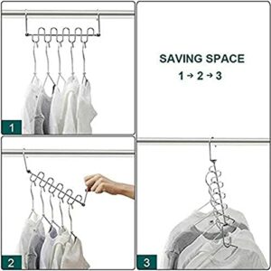 Bigougem Clothing Hanger Pants Organizer for Closet,Rotatable Foldable Household Clothes Hangers Perforated Steel Storage Rack Holder 02