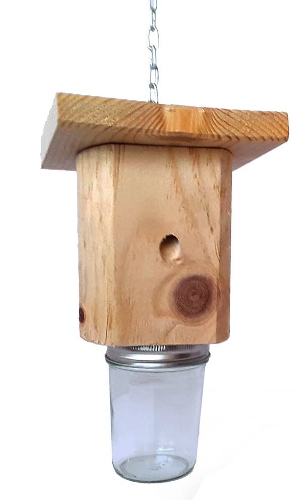 Mac's Best Brothers Natural Wood Cabin Style Carpenter Bee Trap - 1 Trap