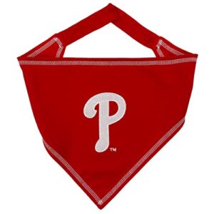 pets first mlb philadelphia phillies tie bandana, large/x-large. dog bandana scarf bib for pet cat dog. the ultimate game-day, party bandanna (php-3550-l-xl)