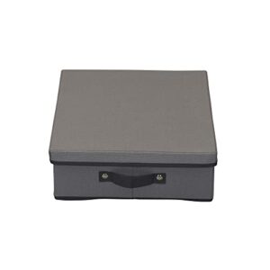 Household Essentials Gray Platter Chest, Holds 12 Plates