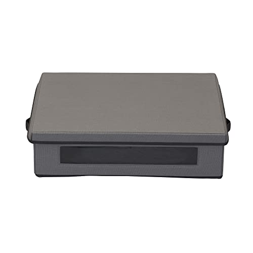 Household Essentials Gray Platter Chest, Holds 12 Plates