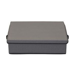 Household Essentials Gray Platter Chest, Holds 12 Plates