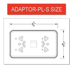 MOTION-GUARD, ADAPTOR-PL-SW will Allow the Mounting of the MG1000-450W or BG520W to the Side Wall of any RV without Drilling New Holes and will Cover any UN-Painted Area Left after Old fixture removal