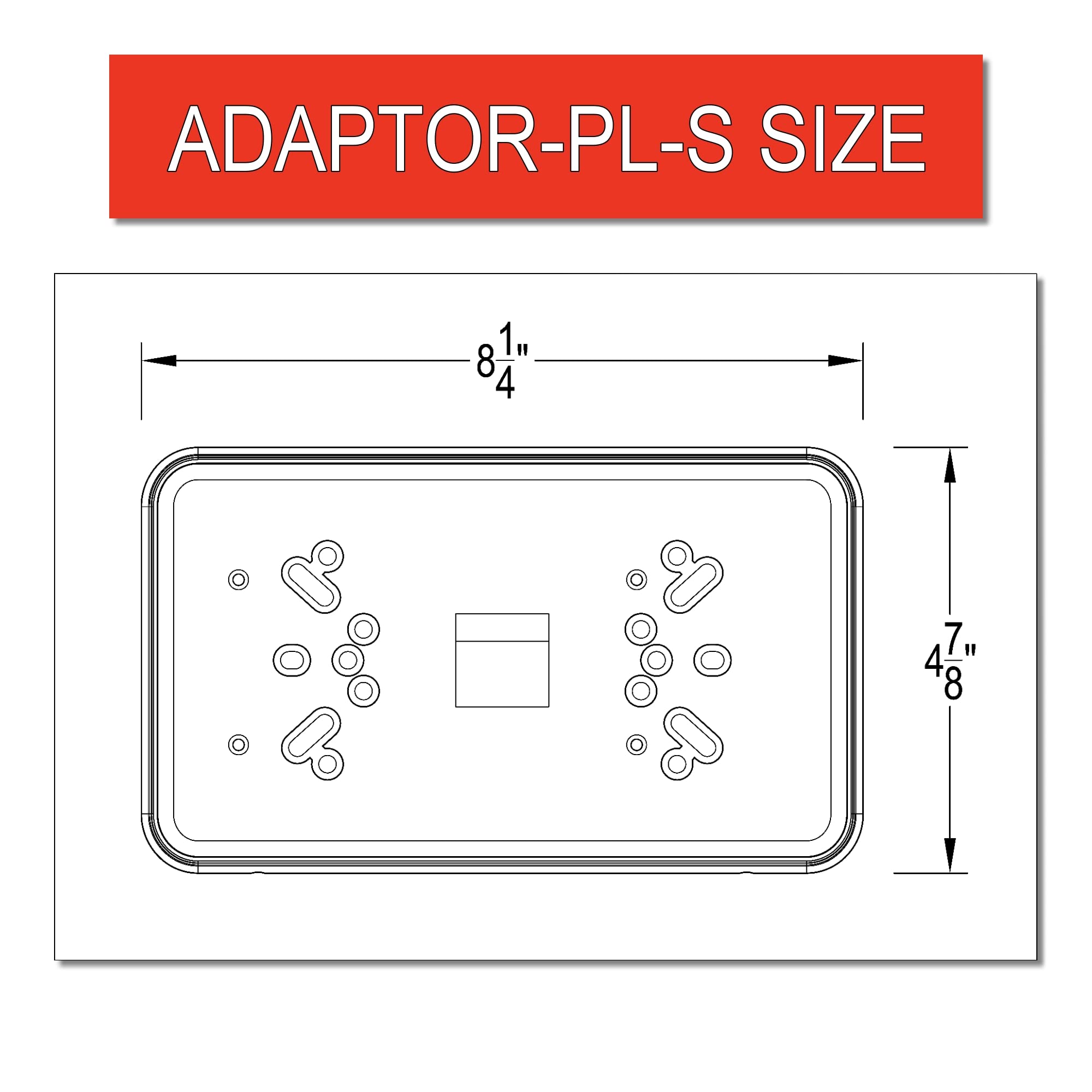 MOTION-GUARD, ADAPTOR-PL-SW will Allow the Mounting of the MG1000-450W or BG520W to the Side Wall of any RV without Drilling New Holes and will Cover any UN-Painted Area Left after Old fixture removal