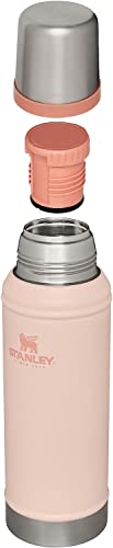 Stanley Classic Vacuum Insulated Wide Mouth Bottle - BPA-Free 18/8 Stainless Steel Thermos for Cold & Hot Beverages - 1.0QT - Limestone