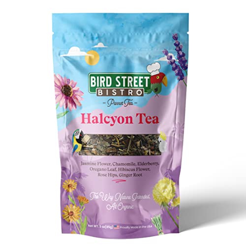 Bird Street Bistro Parrot Tea 3oz - Parakeet Food - Parrot Food & Cockatiel Food Vitamin Substitute - Bird Health Supplies - Bird Food Parrot Tea - Bird Food Topper