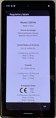 Google Pixel 6 (5G) 128GB Unlocked - Sorta Seafoam (Renewed)