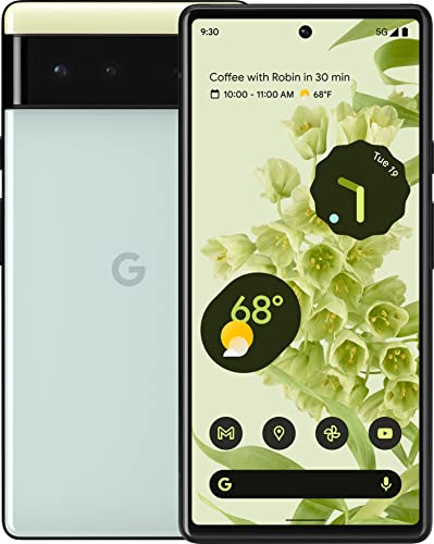 Google Pixel 6 (5G) 128GB Unlocked - Sorta Seafoam (Renewed)