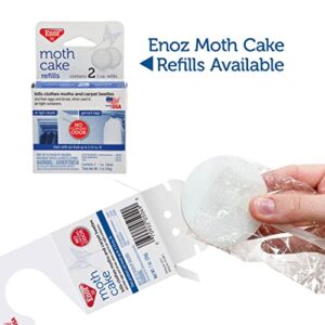 Enoz Moth Cake, Kills Clothes Moths and Carpet Beetles, No Clinging Odor, 1 Oz Hanger (Pack of 8)